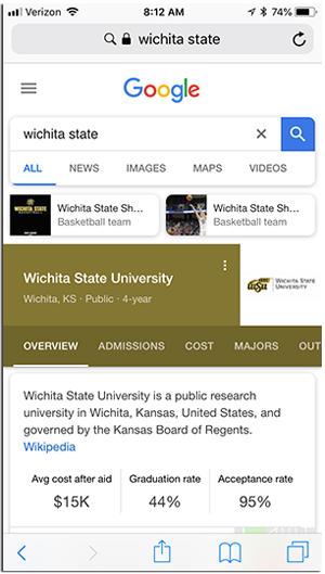 Google Adds Instant Access to College Data on Search -- Campus Technology