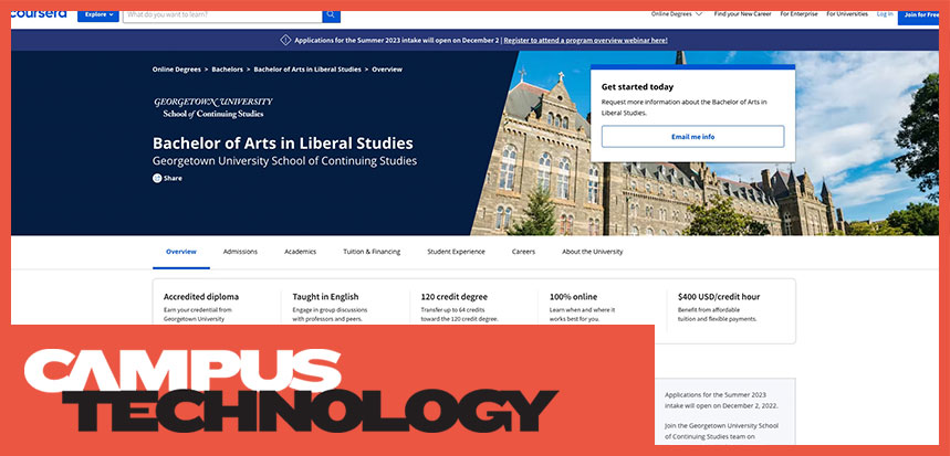 Georgetown Launches Bachelor's Completion Program on Coursera -- Campus ...