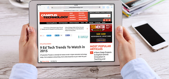 Most Popular Campus Technology Articles in 2015 -- Campus Technology